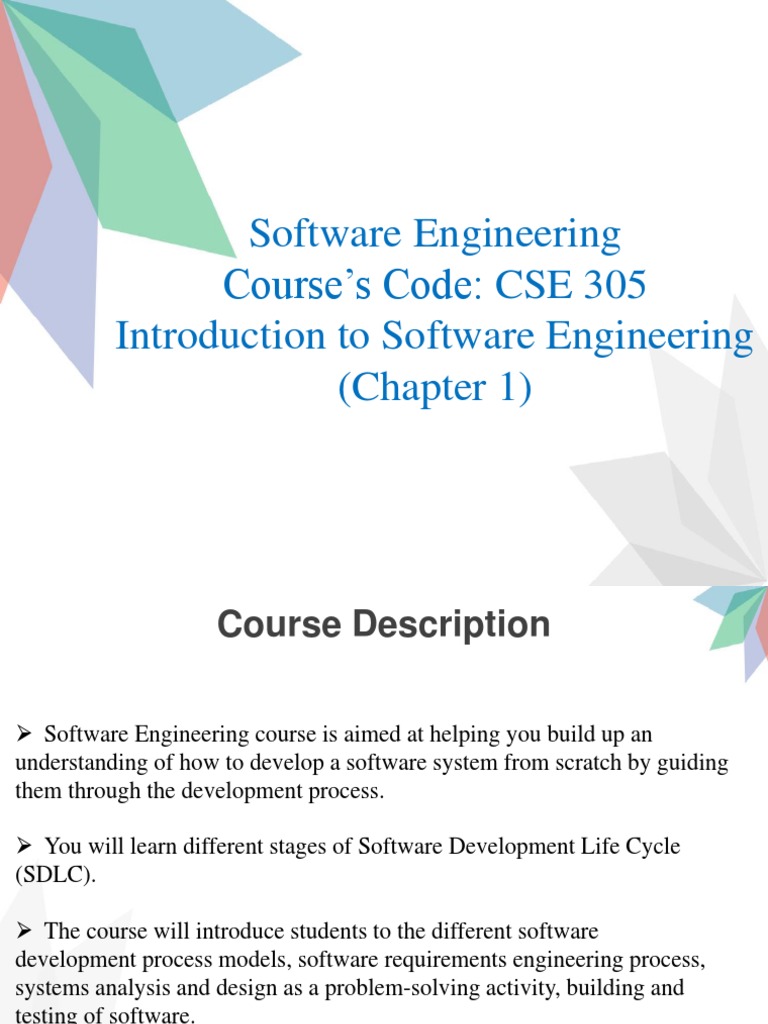 Lecturer 1 - Introduction To Software Engineering | PDF | Engineering ...