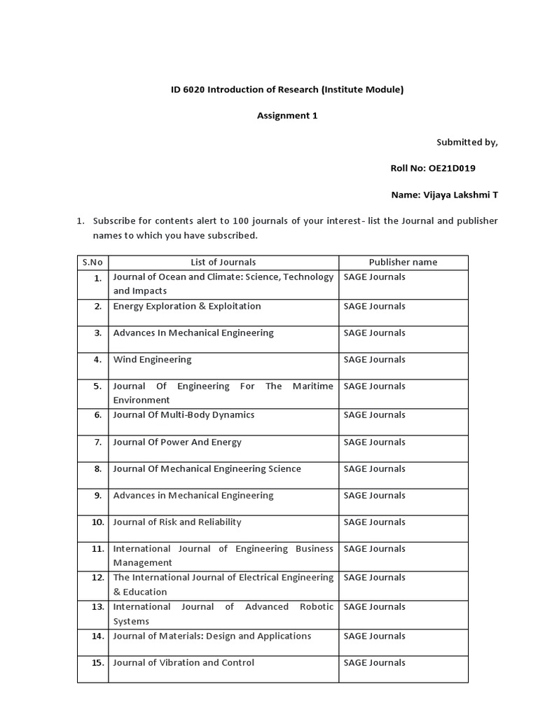 Assignment 1 | PDF | Science