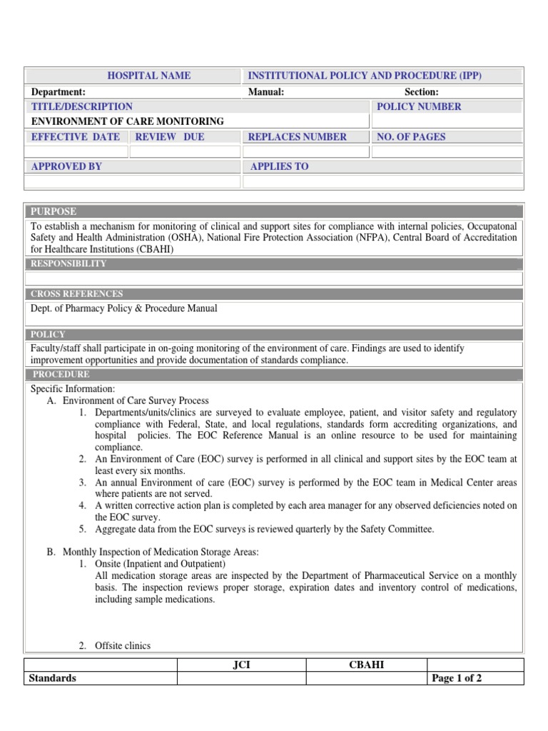 Department: Manual: Section:: Hospital Name Institutional Policy and ...