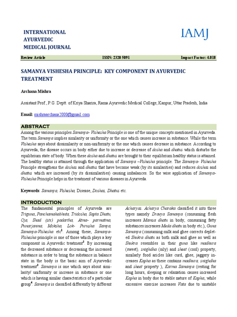 International Ayurvedic Medical Journal: Review Article ISSN: 2320 5091 ...
