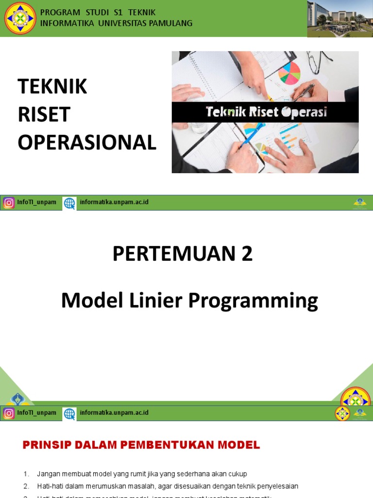 Teknik Riset Operasional - Pertemuan 2 | PDF | Komputer | Teknologi ...