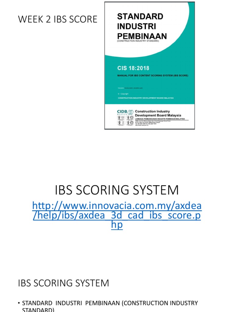 IBS Scoring System Overview and Guidelines | PDF | Wall | Concrete