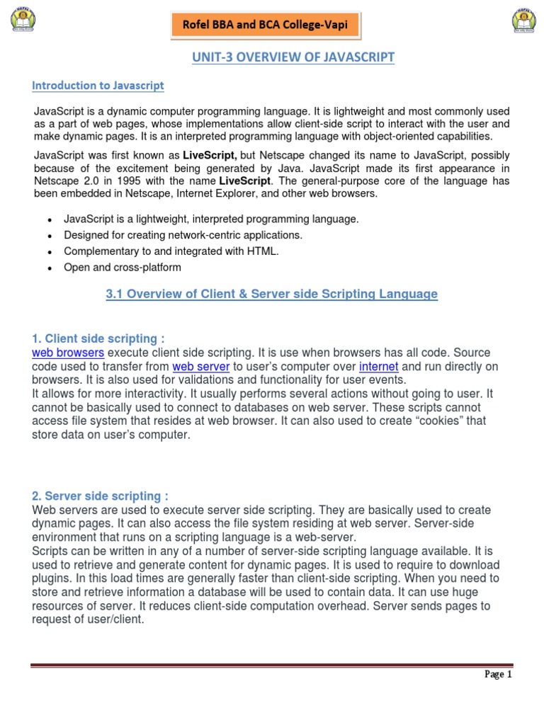 JavaScript Data Types and Variables | PDF | Dynamic Web Page | World ...