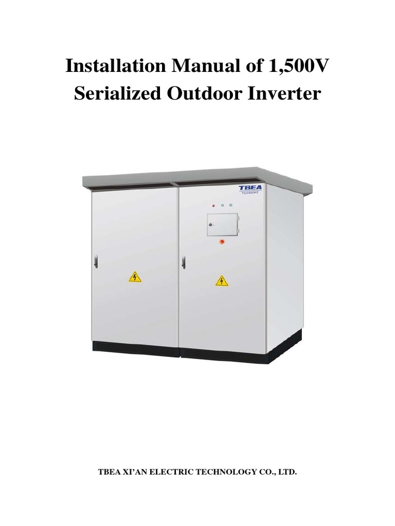 13.installation Manual of TBEA Outdoor Inverter-V1.0 - 20190828 | PDF ...