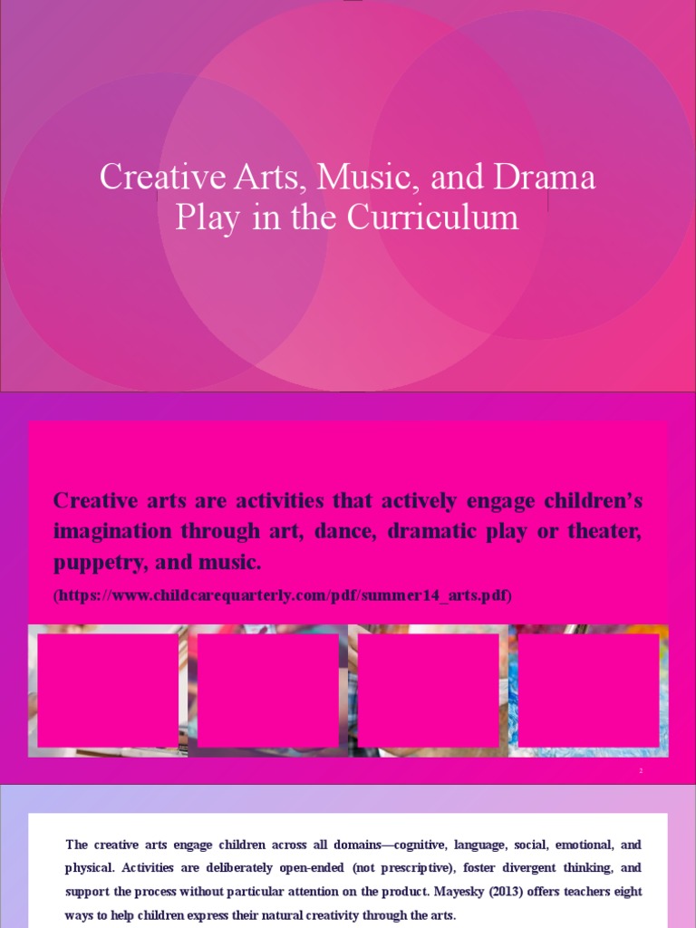 Creative Arts Music and Drama in The Curriculum | PDF | Early Childhood ...