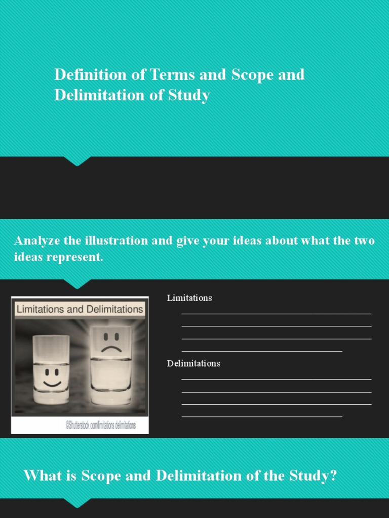 Scope and Delimitation | PDF | Scope (Computer Science) | Definition
