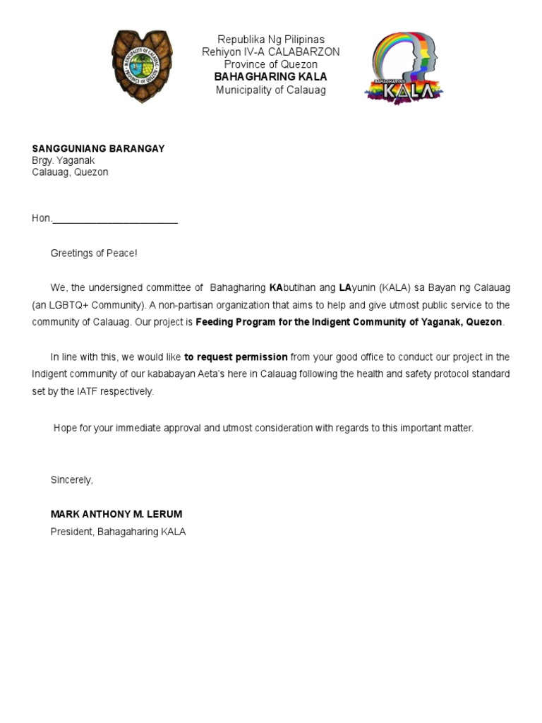 Letter LGBT Request DSWD | PDF