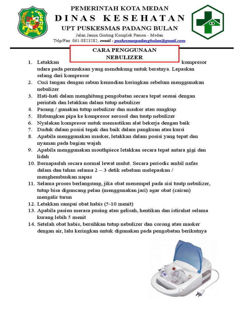 Cara Menggunakan Nebulizer | PDF