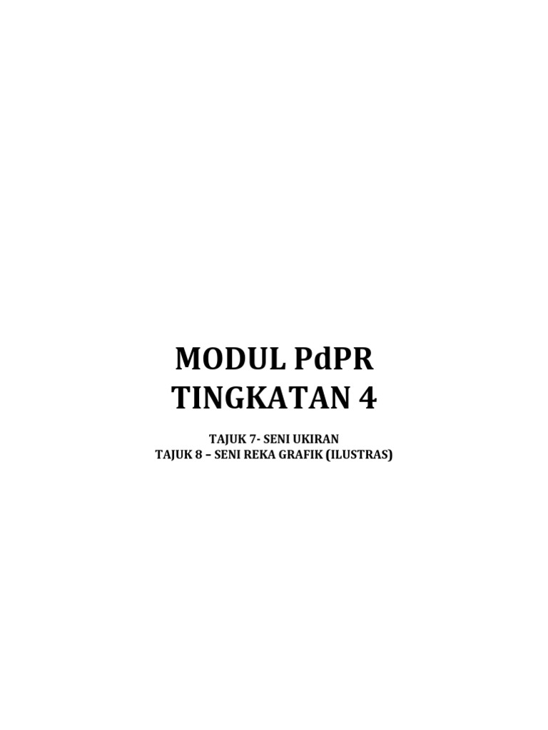 MODUL PDPR PSV T4 | PDF