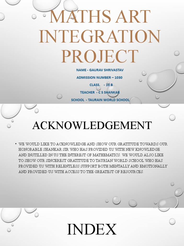 Gaurav Maths Art Integration Project Maths | PDF