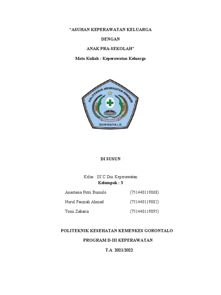 ASUHAN KEPERAWATAN KELUARGA DENGAN ANAK PRA SEKOLAH (KEL.3) NOteori | PDF | Kesehatan Holistik