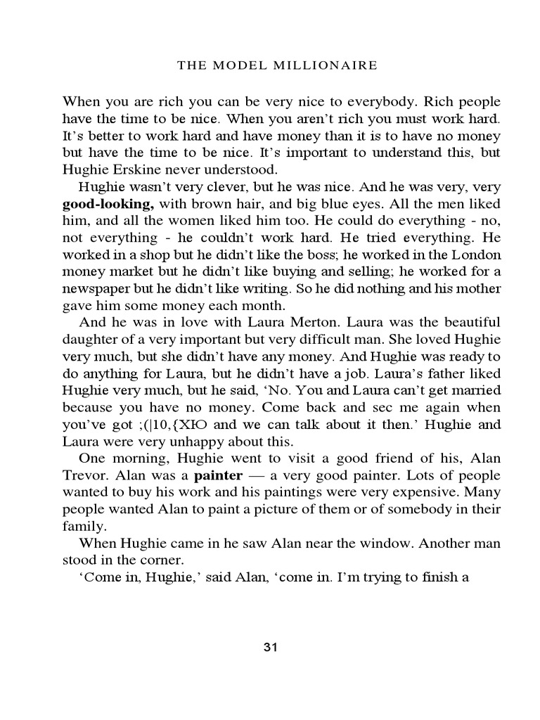 The Model Millionaire by Oscar Wilde | PDF