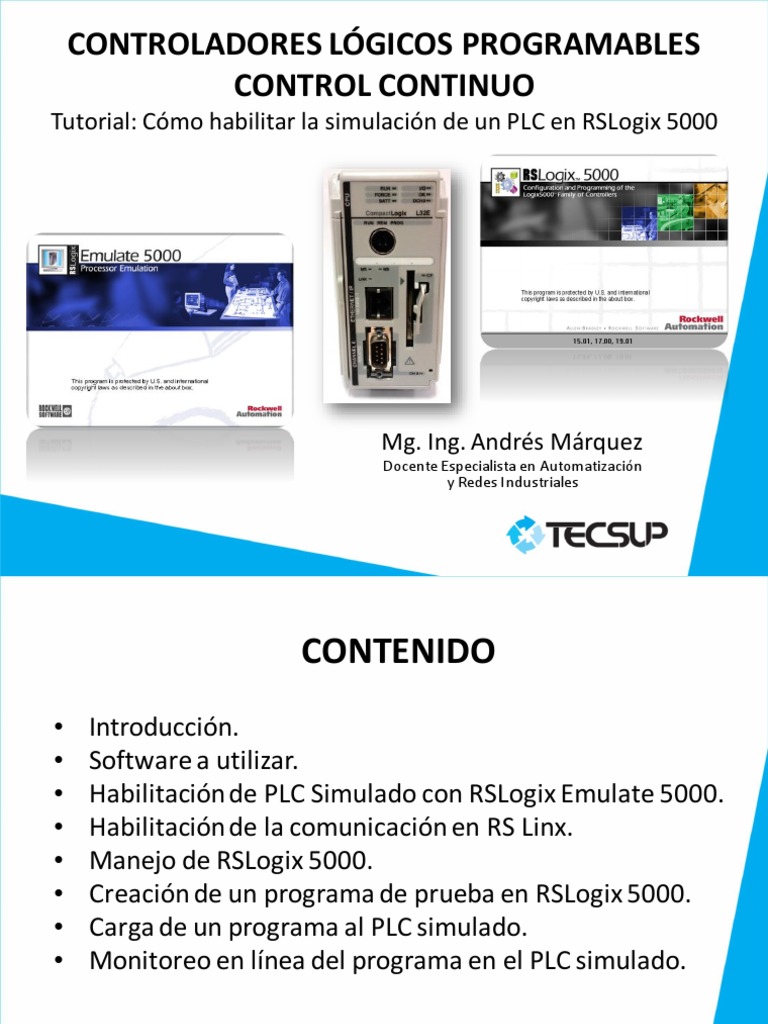 Tutorial de Simulación en RSLogix 5000 | PDF | Controlador lógico programable | Arquitectura de ...