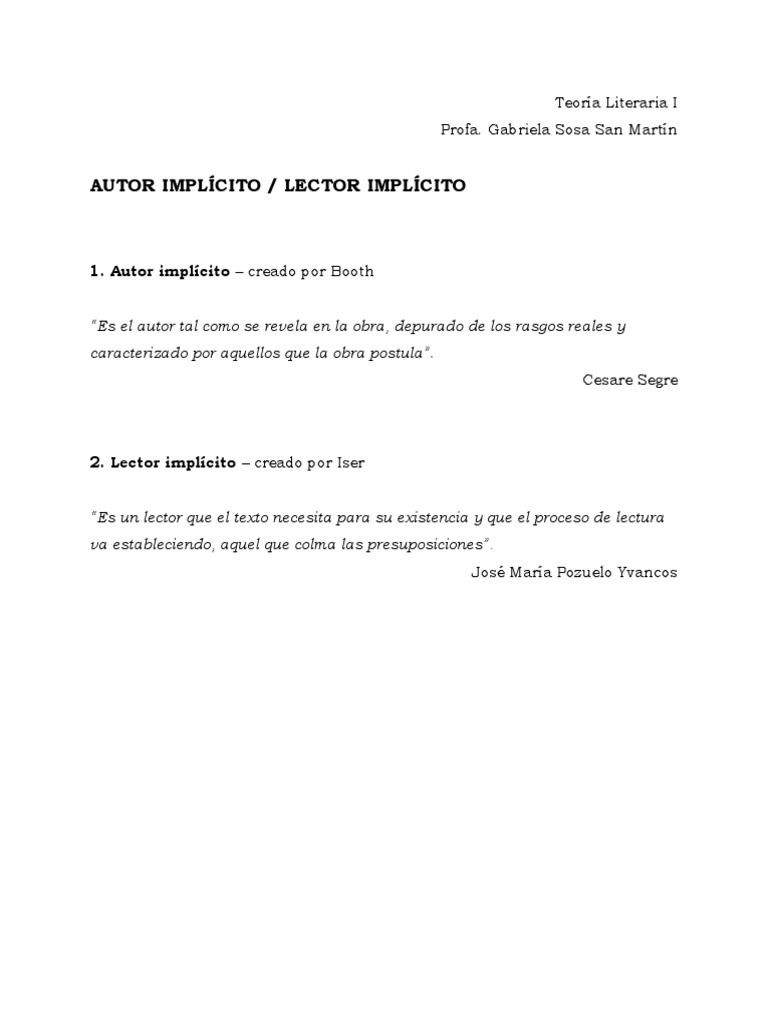 2021 Definición de Autor Implícito y Lector Implícito | PDF 2021 Definición de Autor Implícito y Lector Implícito | PDF