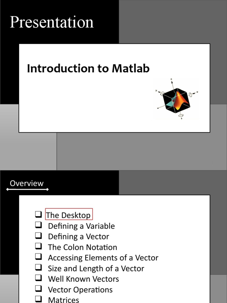 Intro To Matlab | PDF | Array Data Structure | Matlab