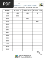 Rounding Practice Sheet - Answer Key | PDF