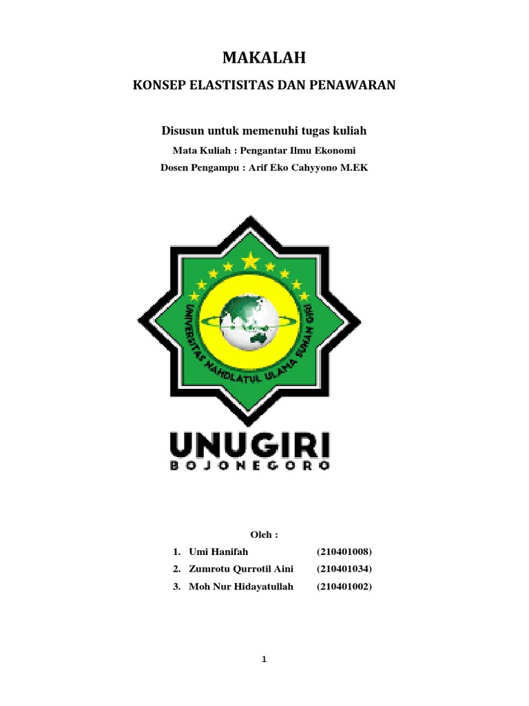Konsep Elastisitas Permintaan dan Penawaran | PDF | Pengelolaan ...