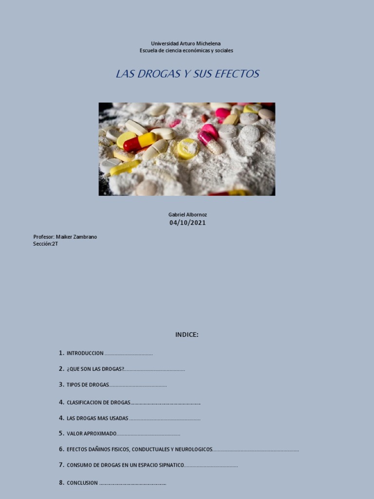 Drogas y Efectos | PDF | La dependencia de sustancias | Drogas