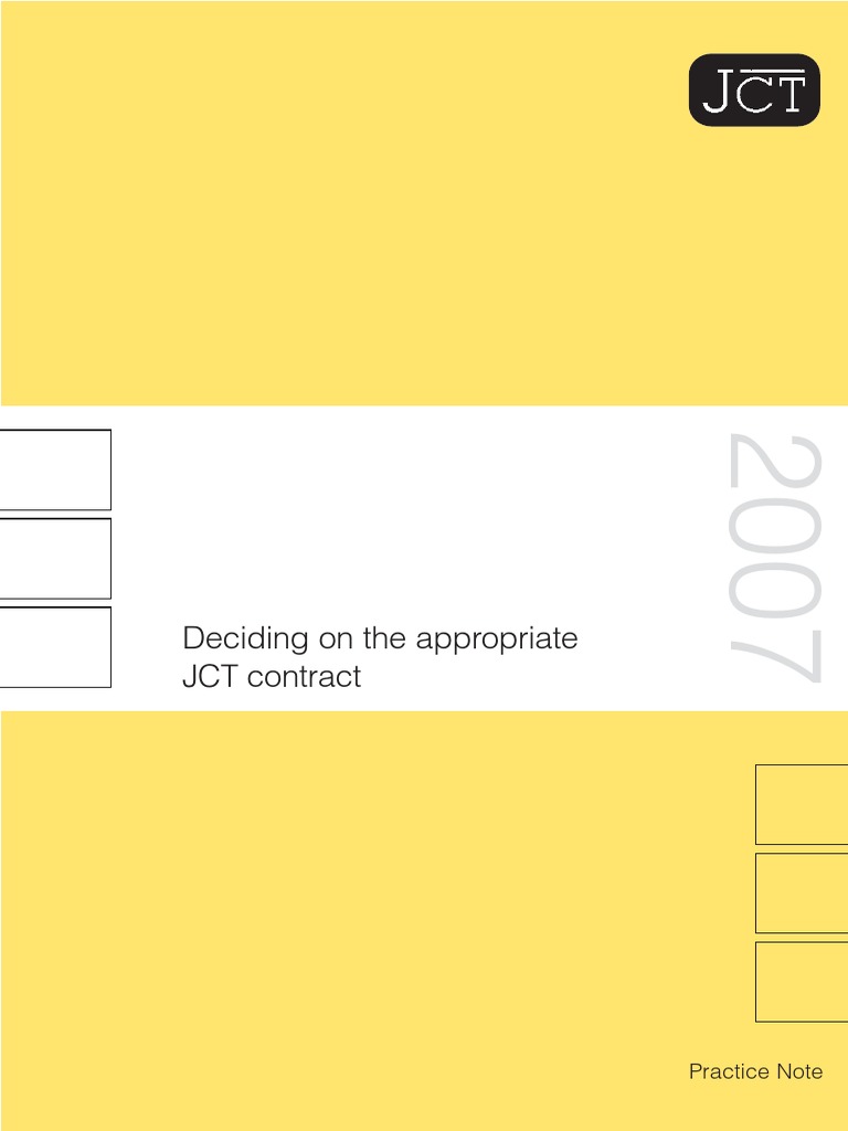 Deciding JCT Contract PDF | PDF | Procurement | Employment