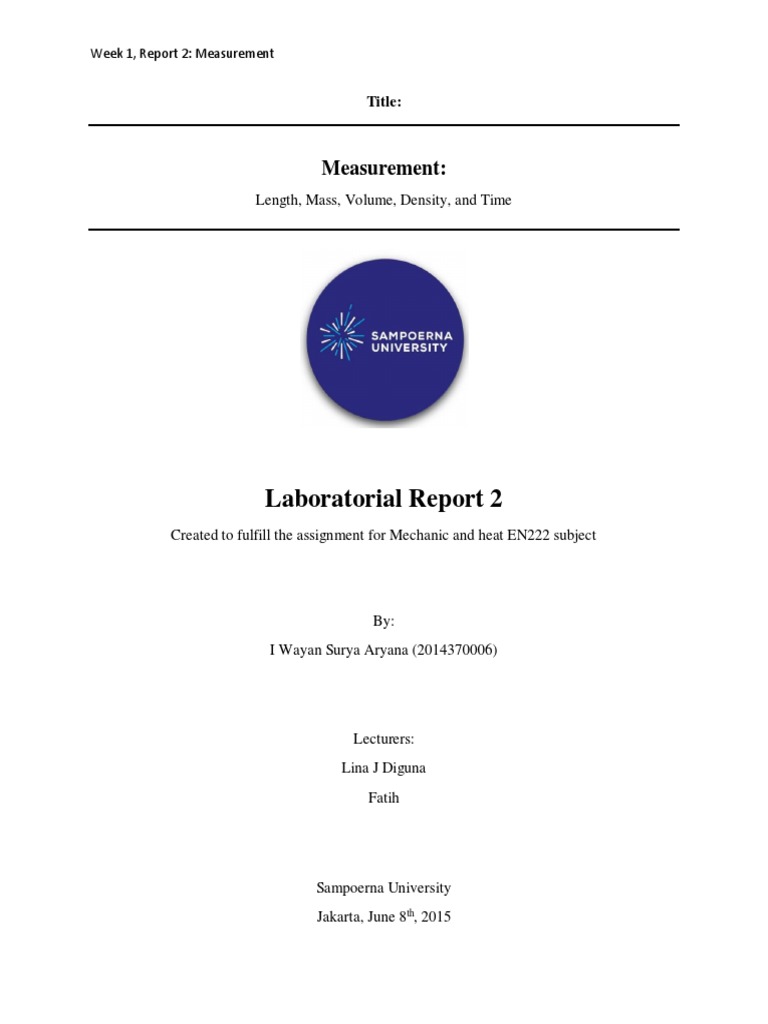 Measurement of Length Mass Volume Densit | PDF | Measurement | Density