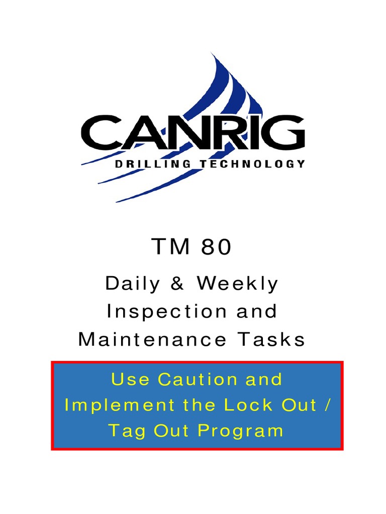 TM 80 Daily and Weekly Inspection and Maintenance Tasks | PDF | Tools ...
