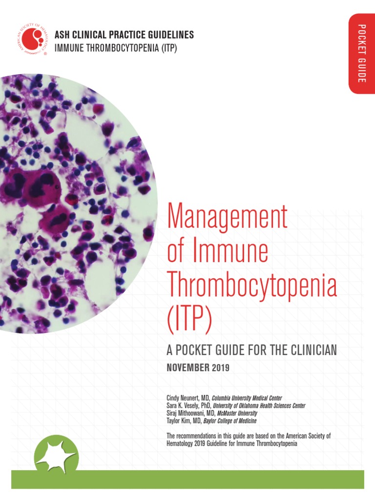 Ash Itp Pocket Guide For Web 1204 | PDF | Therapy | Diseases And Disorders
