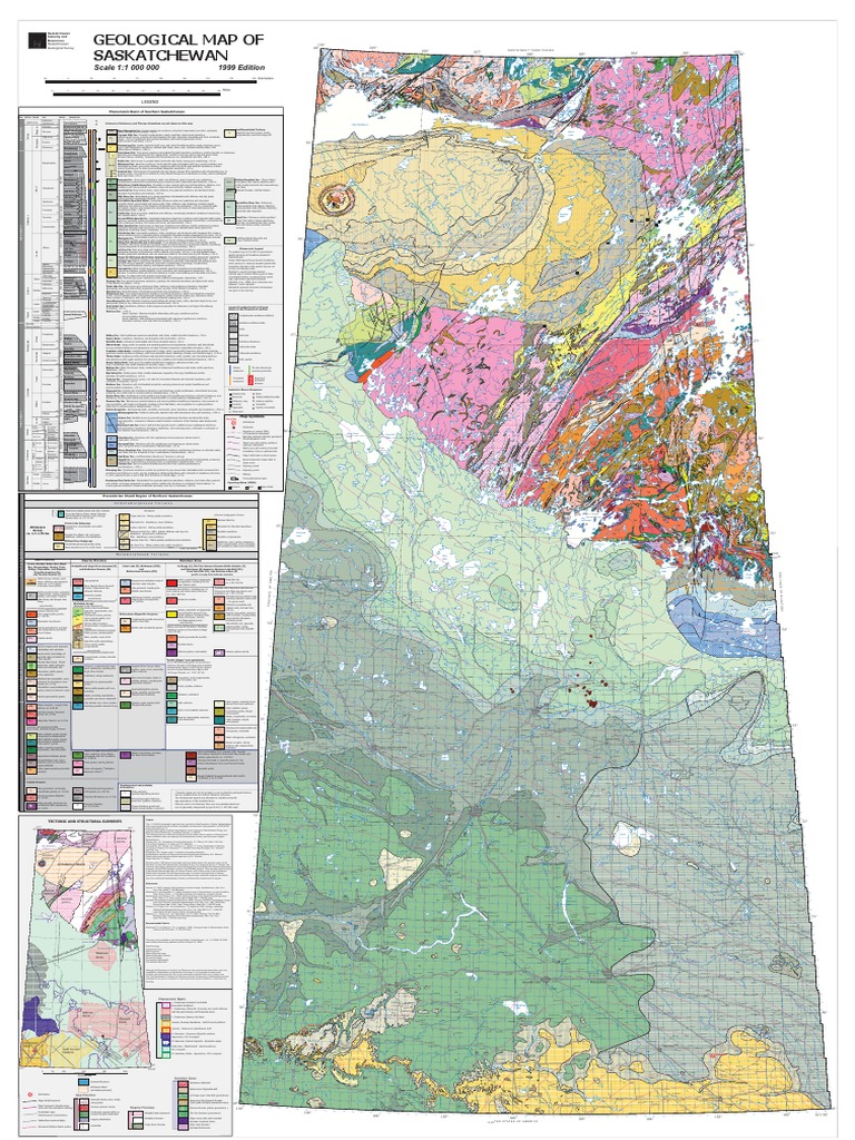 93754-Geological Map of Saskatchewan | PDF | Physical Geography | Geography
