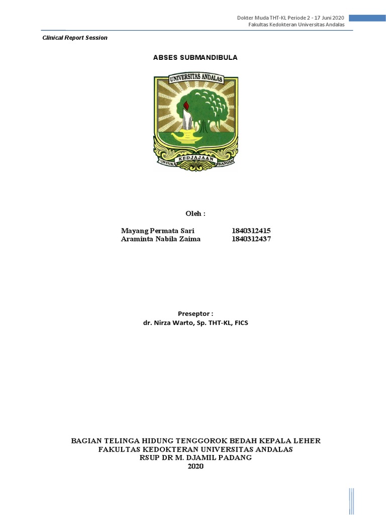 CRS Abses Submandibula | PDF