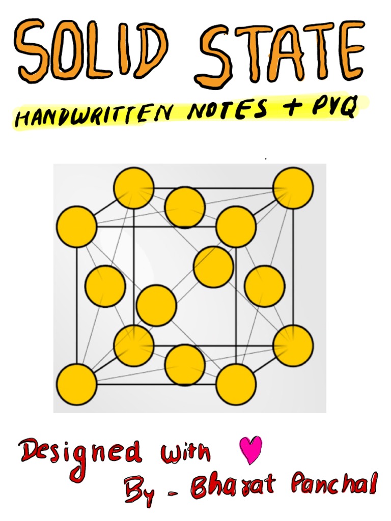 Solid State 2022 by Bharat Panchal | PDF | Ion | Crystal Structure