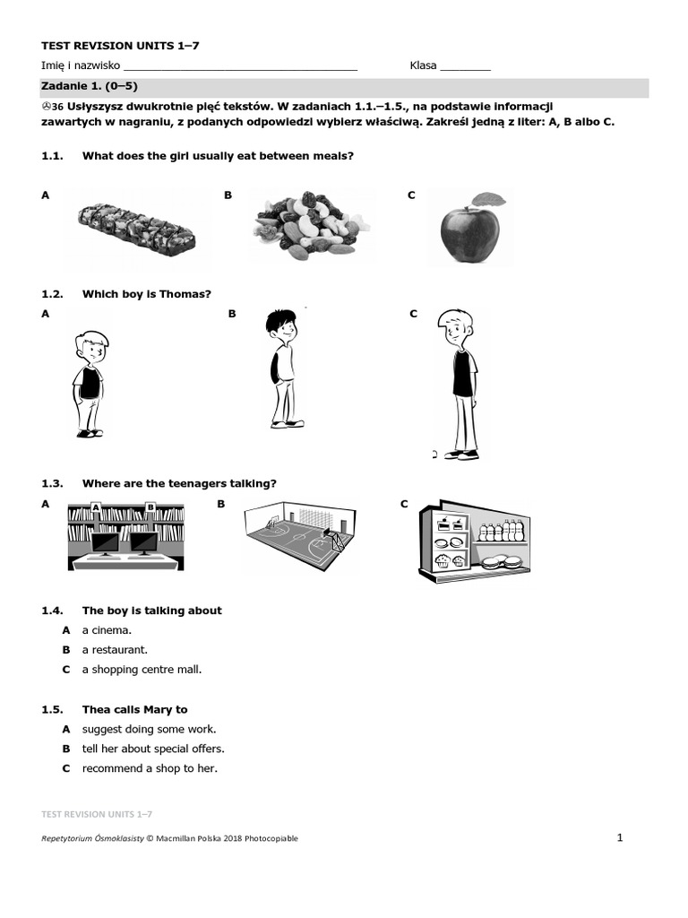 Rep Test Review Units 1-7 | PDF