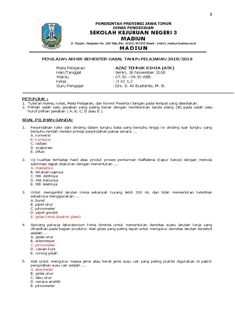 Soal ATK Ganjil 2018 - Final - 2 | PDF
