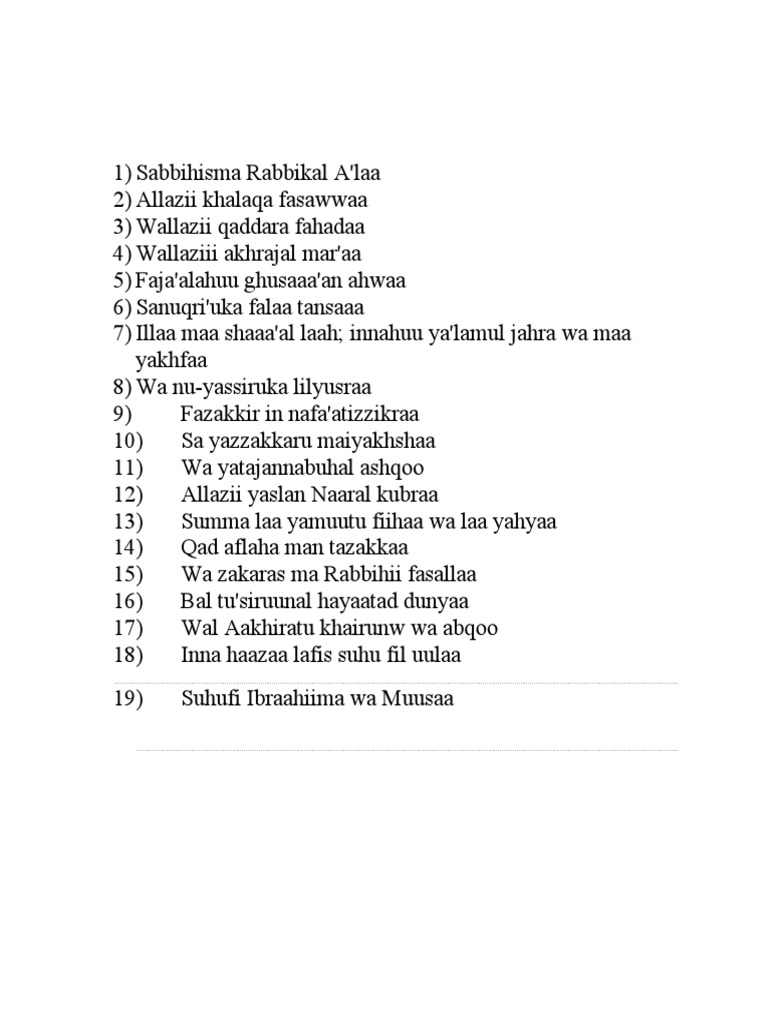 Surah Uprak Indo | PDF