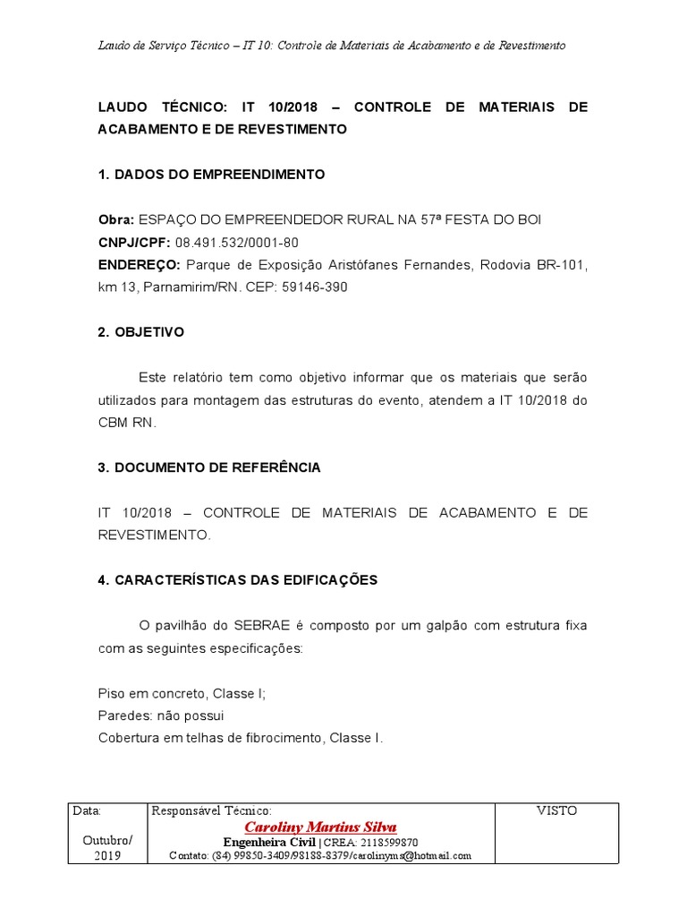 Laudo Técnico - Cmar | PDF