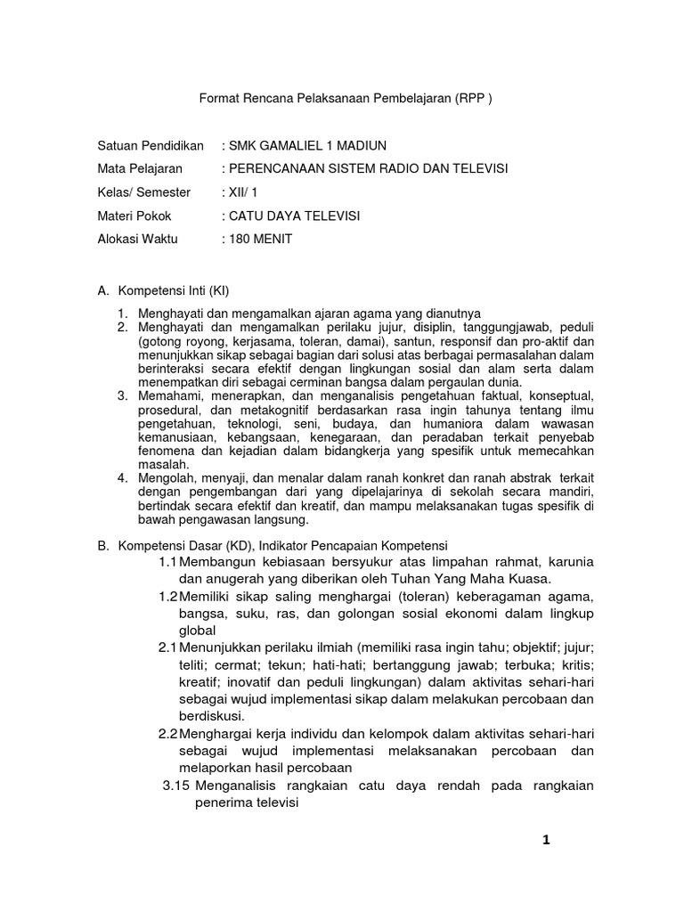 RPP Ujian PKM | PDF