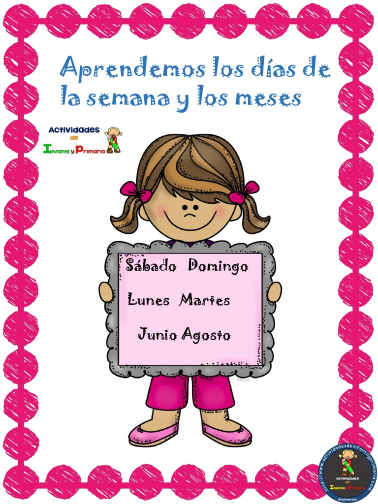 Días de la Semana y Meses para Niños | PDF