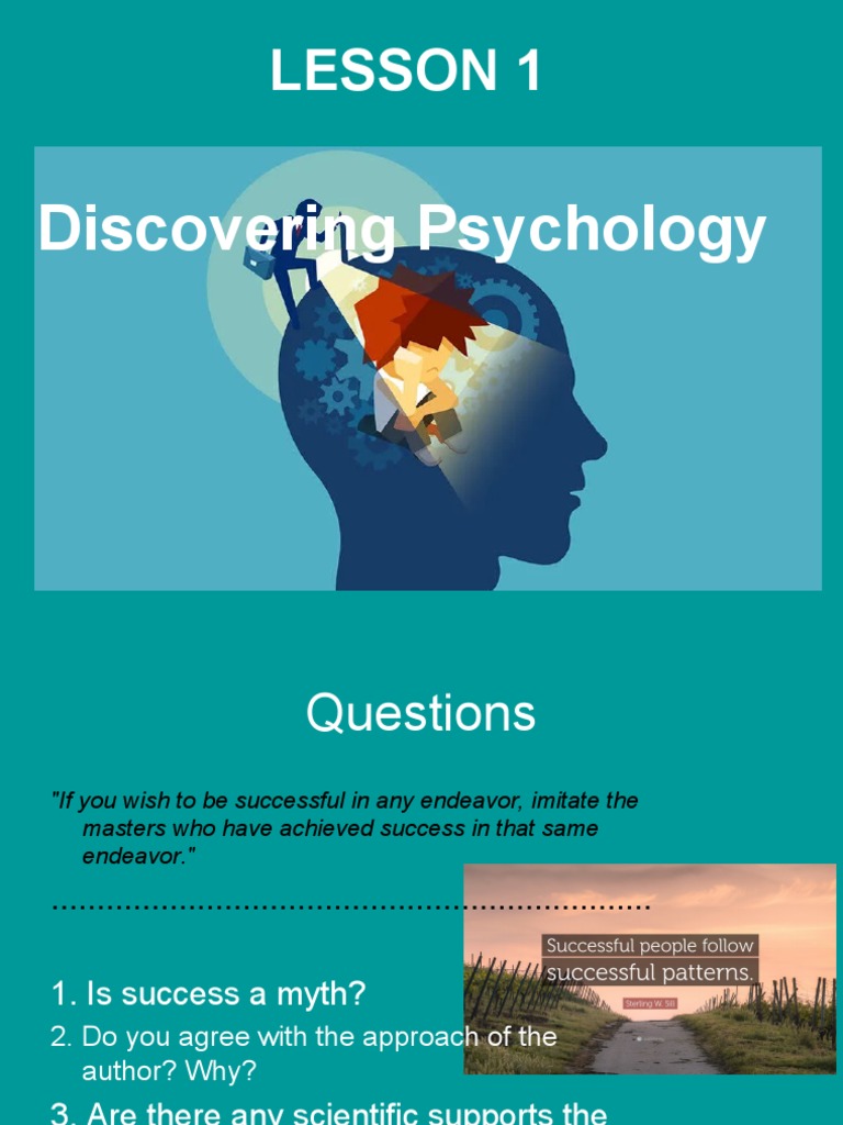 Lesson 1: Discovering Psychology | PDF | Psychology | Theory Of Mind