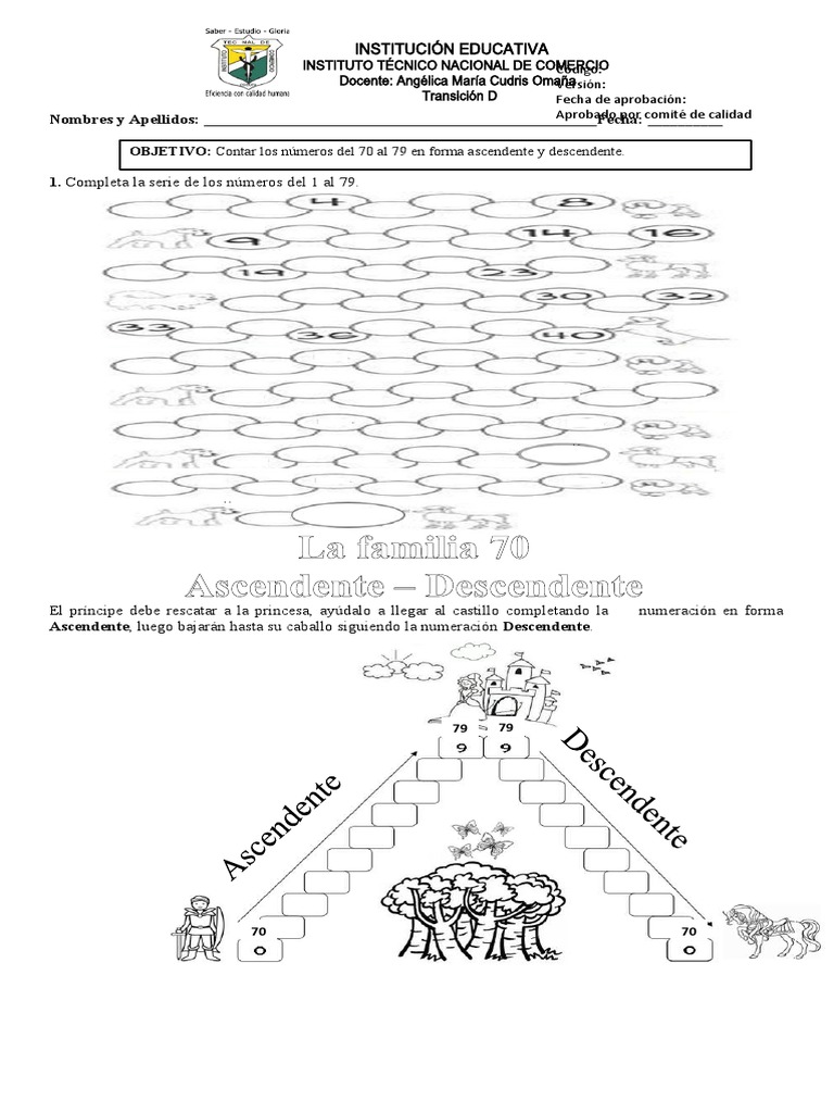 Guia Seri. y Asc. y Des. 70-79 | PDF