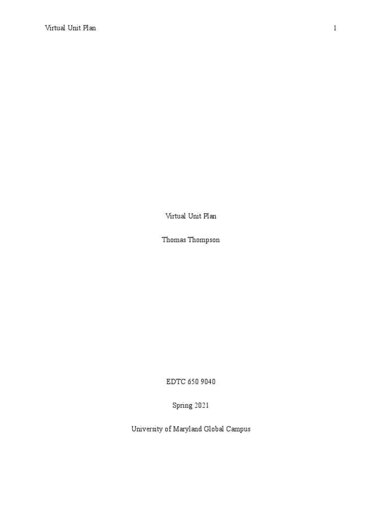 Thompson Assignment Three Edtc 650 | PDF | Design | Lesson Plan