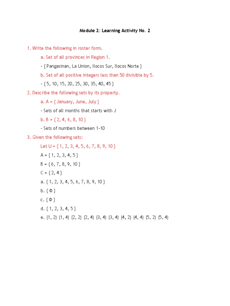Module 2 Learning Activity 2 | PDF