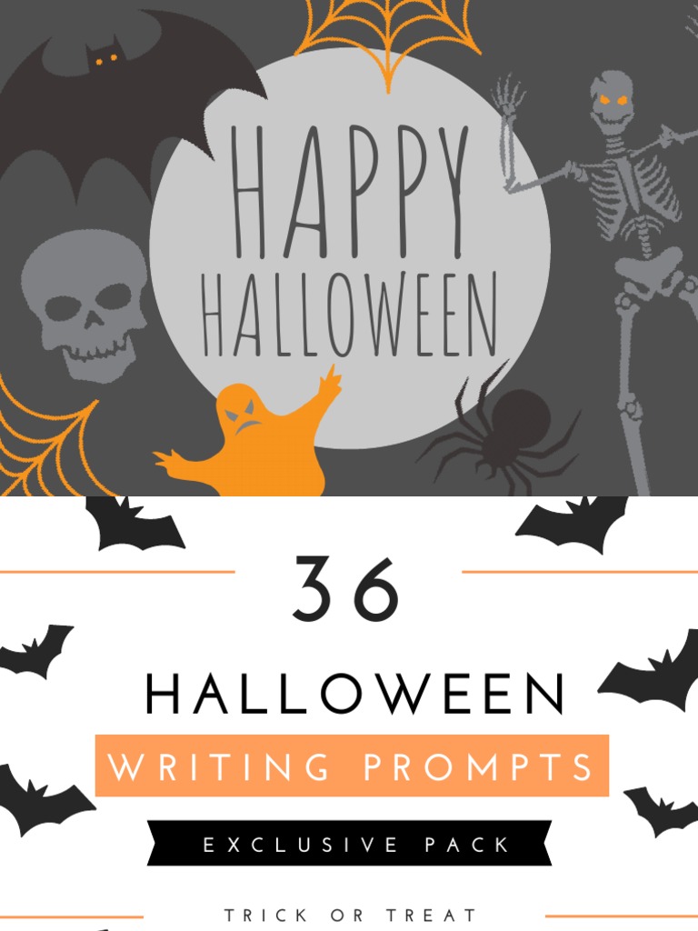 Halloween Writing Activities: Prompts Cards | PDF