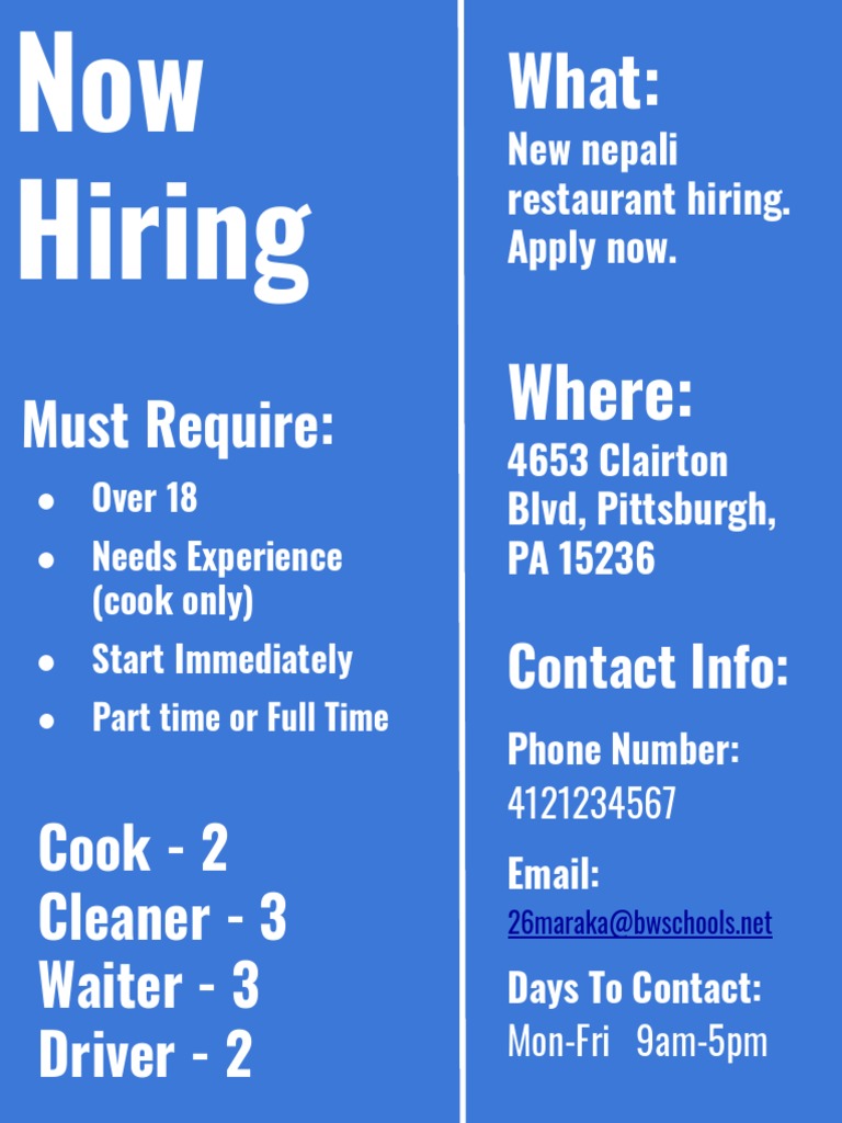 Help Wanted Ad | PDF