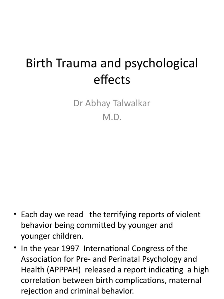 Birth Trauma and Psychological Impact | PDF | Social Science