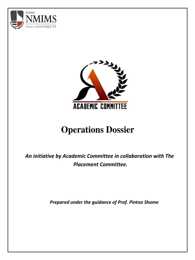 Operations Dossier 2021 | PDF | Inventory | Project Management