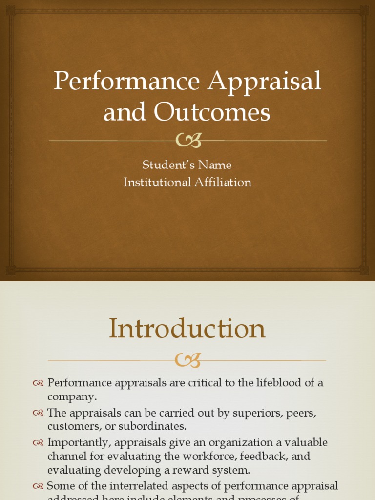 Performance Appraisal and Outcomes | PDF | Performance Appraisal ...