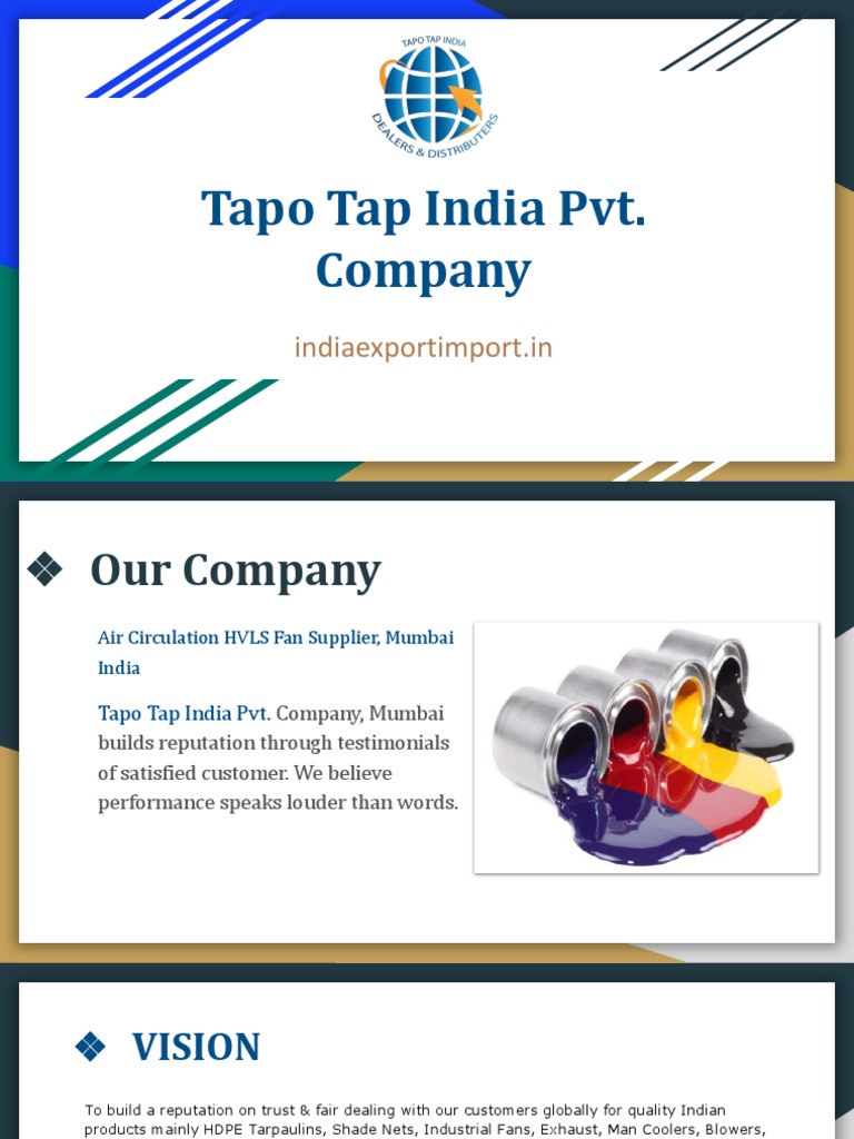 Tapo Tap India Pvt. Company | PDF