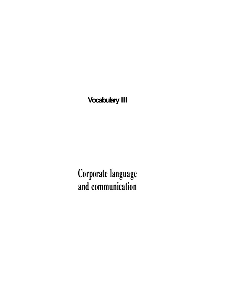 Advanced Vocabulary for English Learners | PDF