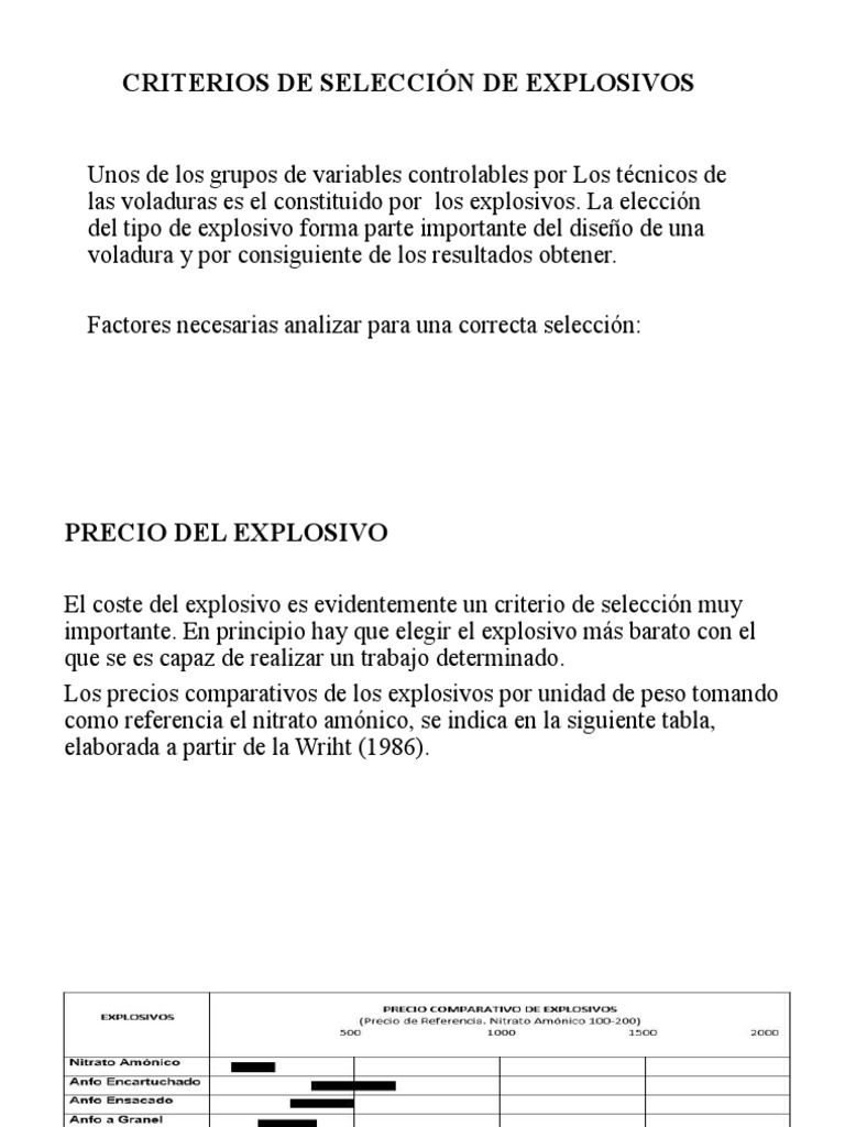 Selección de explosivos: Gelignita | PDF | Química | Materiales