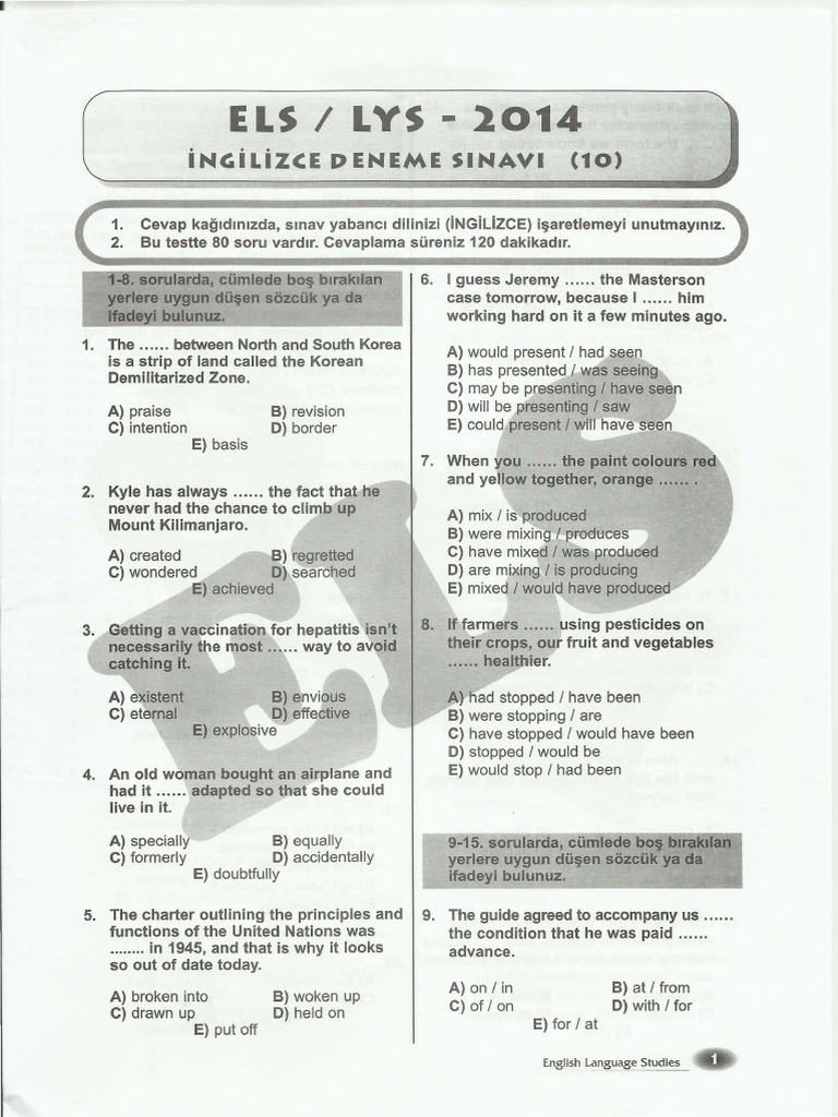 ELS Practice Exam 10 | PDF | Australians