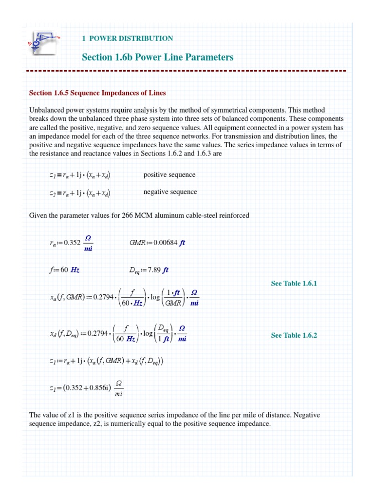 Power Line Impedance and Reactance Analysis | PDF | Electrical ...