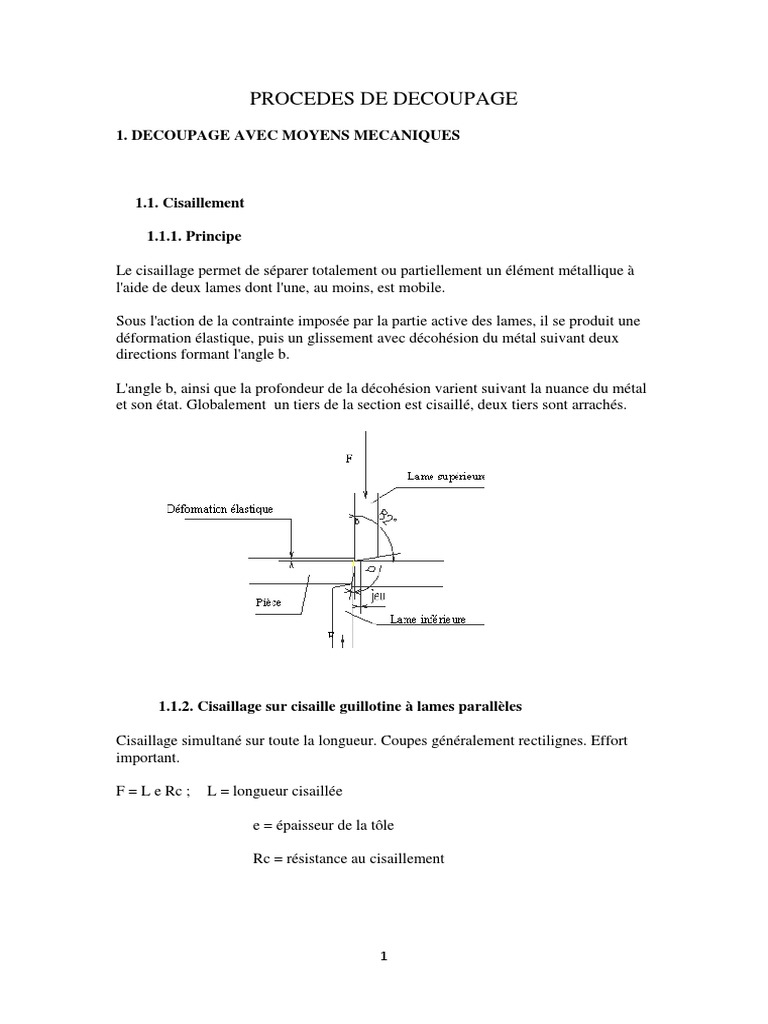 1 - Leçon de Découpage | Download Free PDF | Découpage | Usinage